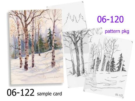 Christmas Card Patterns Winter Landscape Holiday Greeting Cards